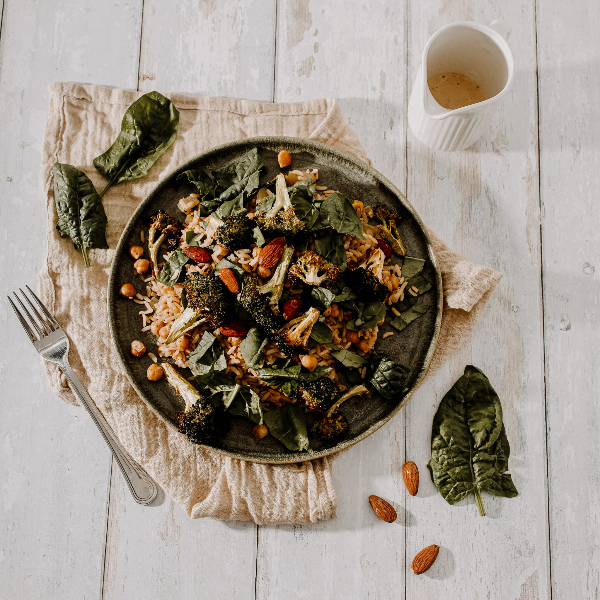 Dainty Rice | Roasted Broccoli Rice Bowls with Tahini Dressing - Dainty ...