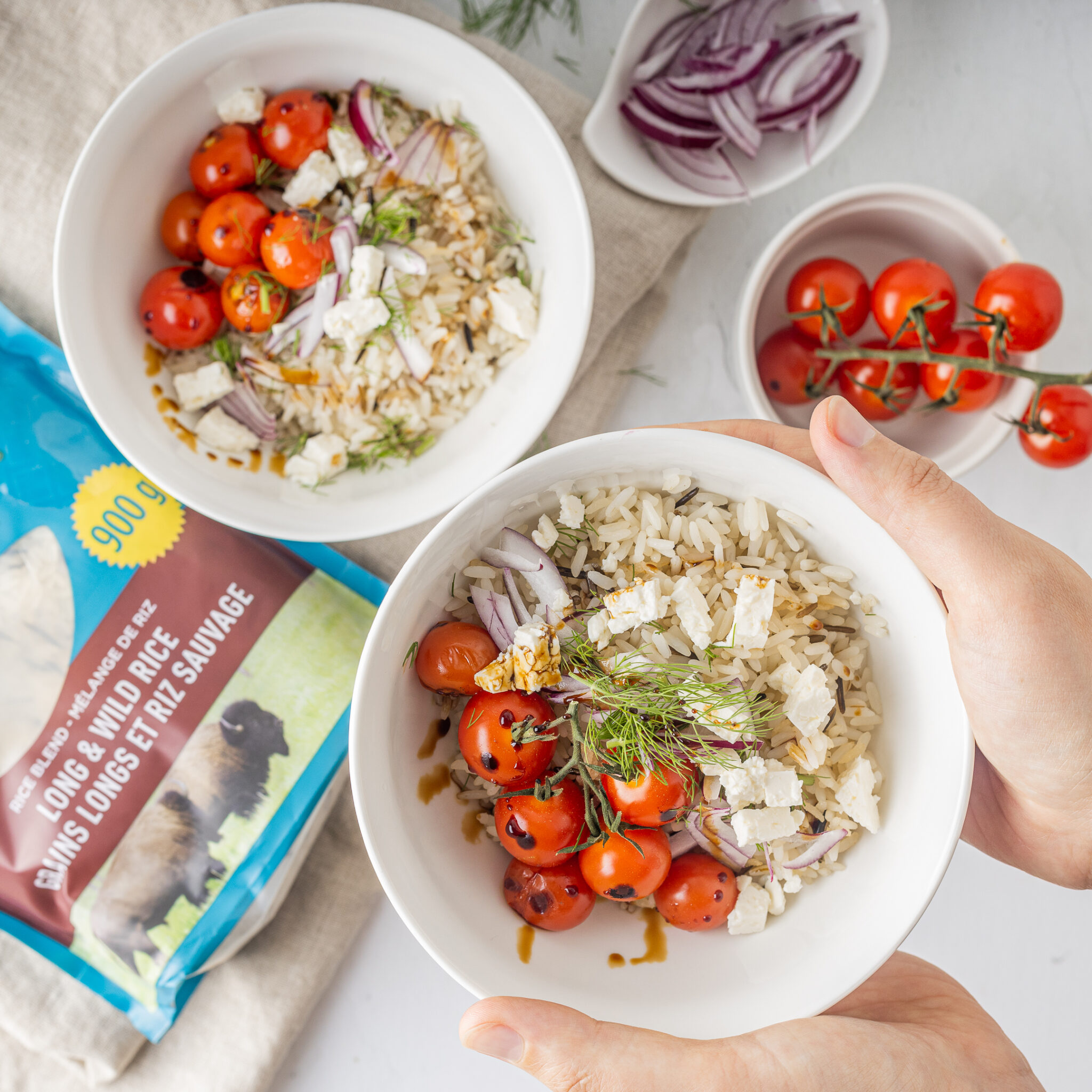 Dainty Rice | Salade de riz sauvage aux tomates grillées et à l'aneth ...